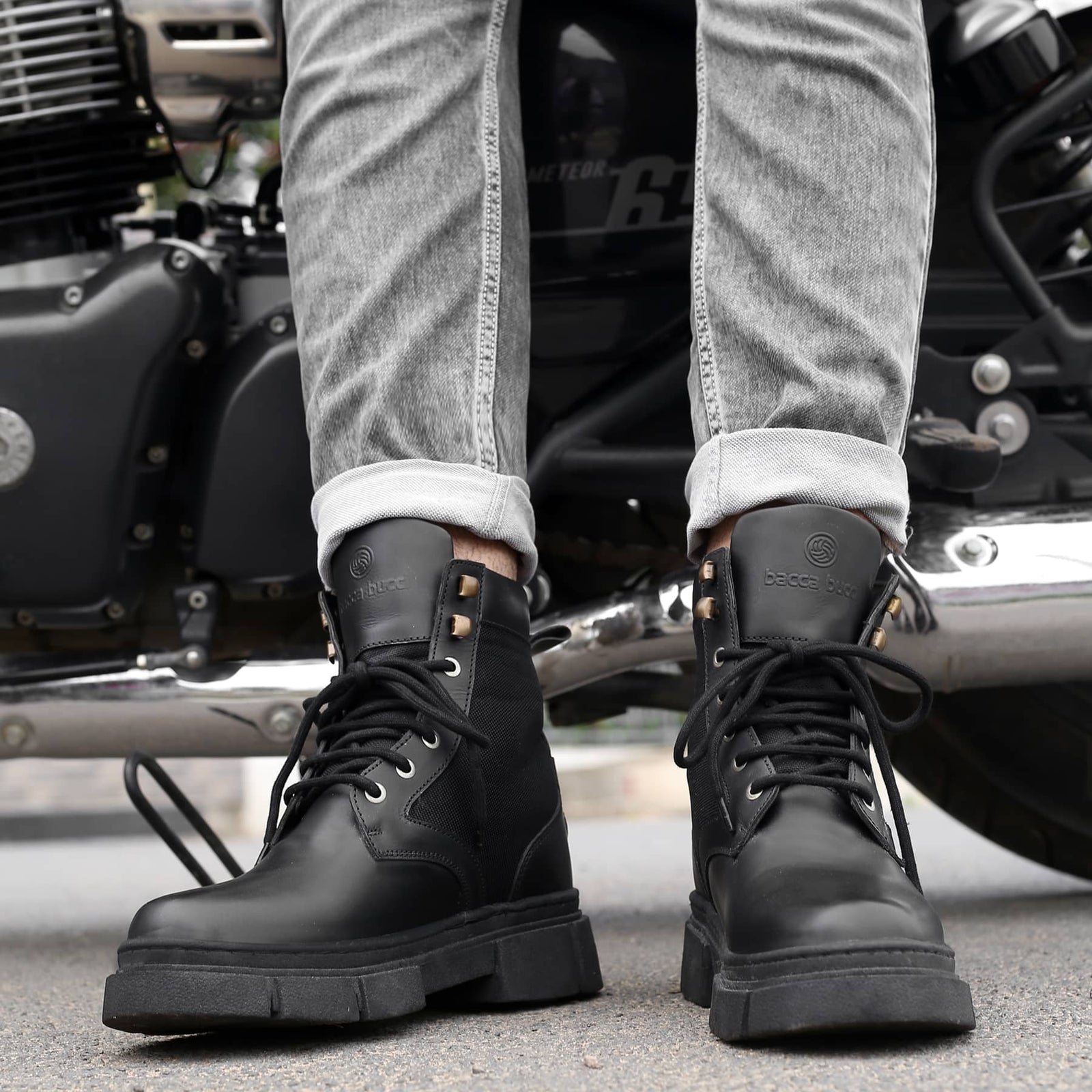 Bacca Bucci PATHFINDER combat boots for Men with chunky rubber lug sole