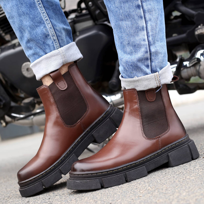 Bacca Bucci Chealsea Fashion boots for Men with Chunky Rubber lug sole ...