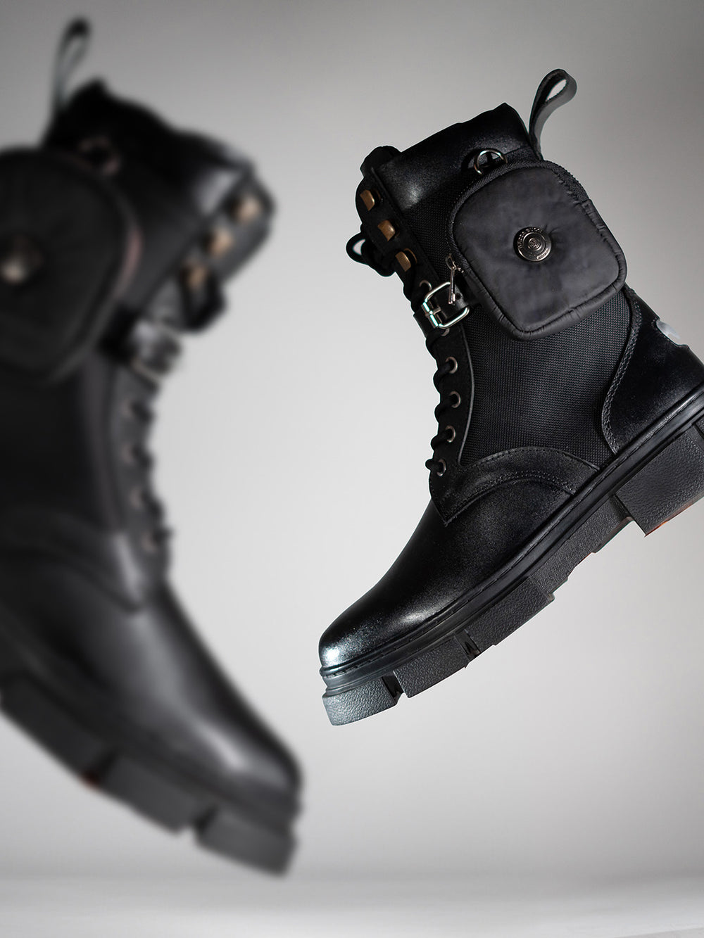 Combat Boots | Bacca Bucci Assassin | Brushed Leather Combat Boots with ...