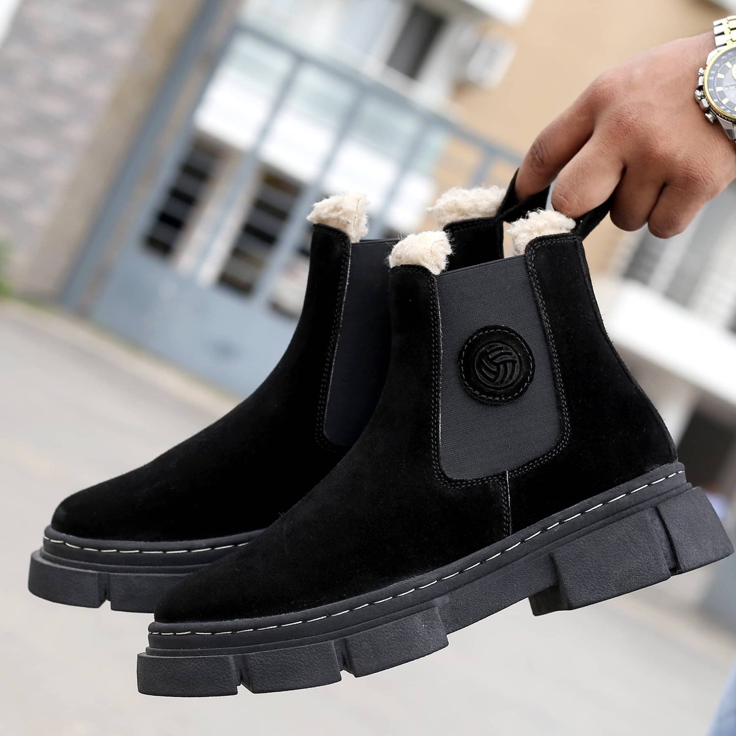 Bacca Bucci ALPINE ARMOR Genuine Suede Leather Chelsea Snow Men's Boots ...