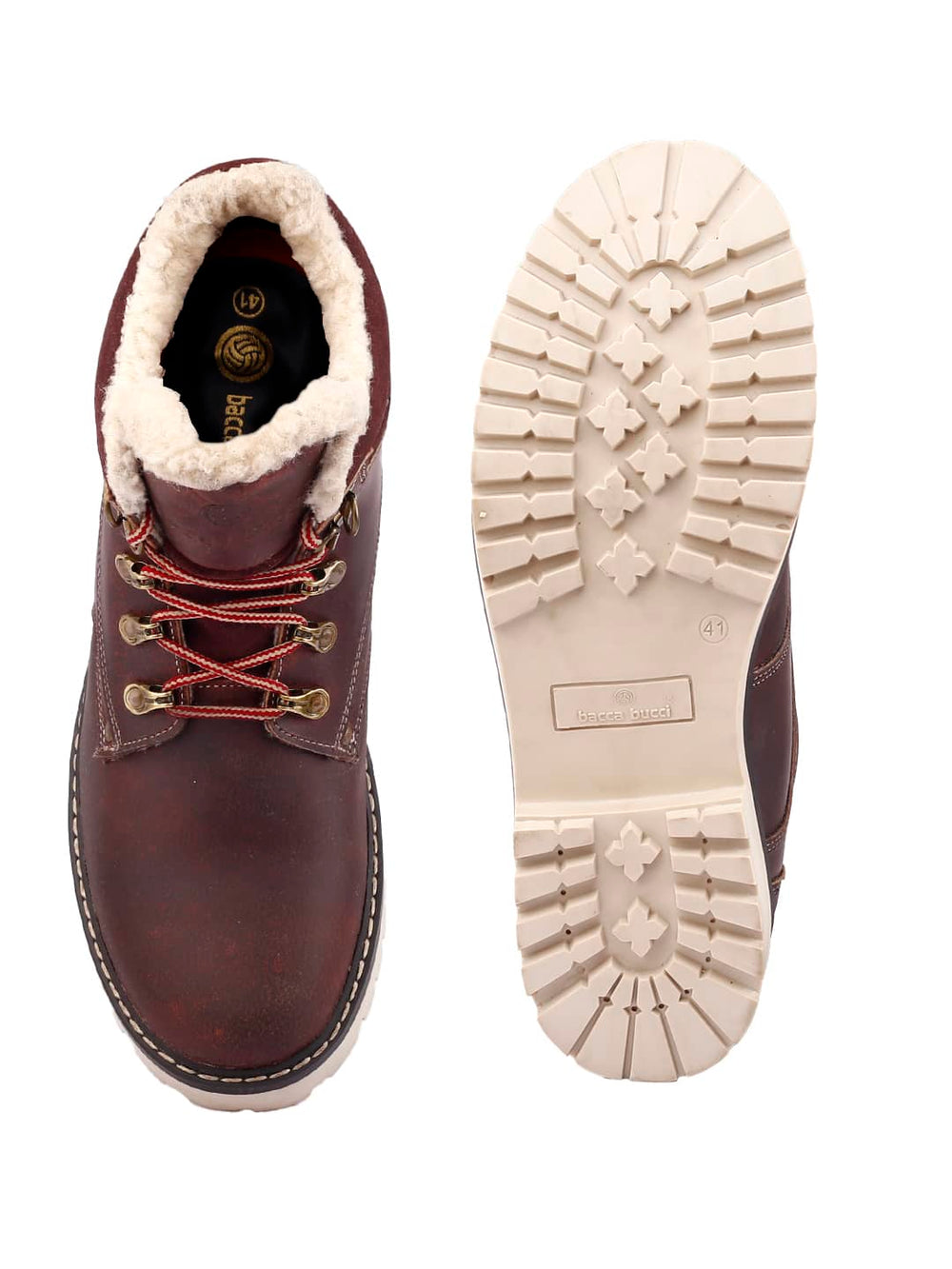 Hiking Boots | Bacca Bucci Moscow | Waterproof Leather Biker Boots with Fur