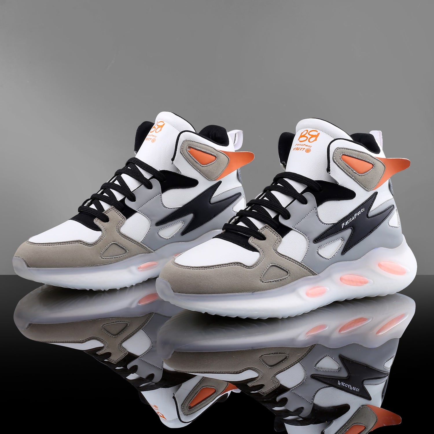 Hi Top Sneakers | Bacca Bucci Attitude | High Top Korean Streetwear ...