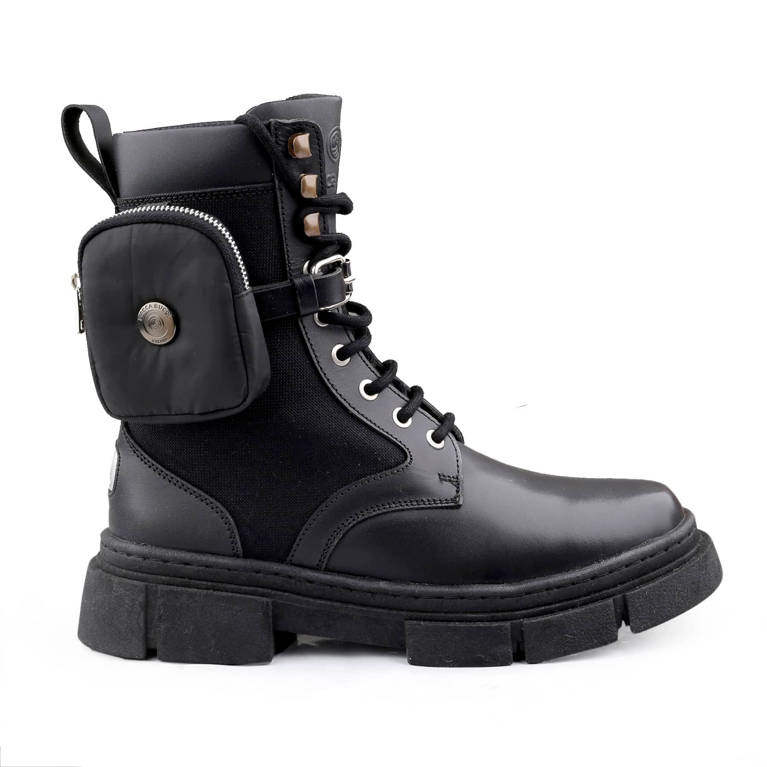 Bacca Bucci Combat boots for Men with detachable coin pocket with ...