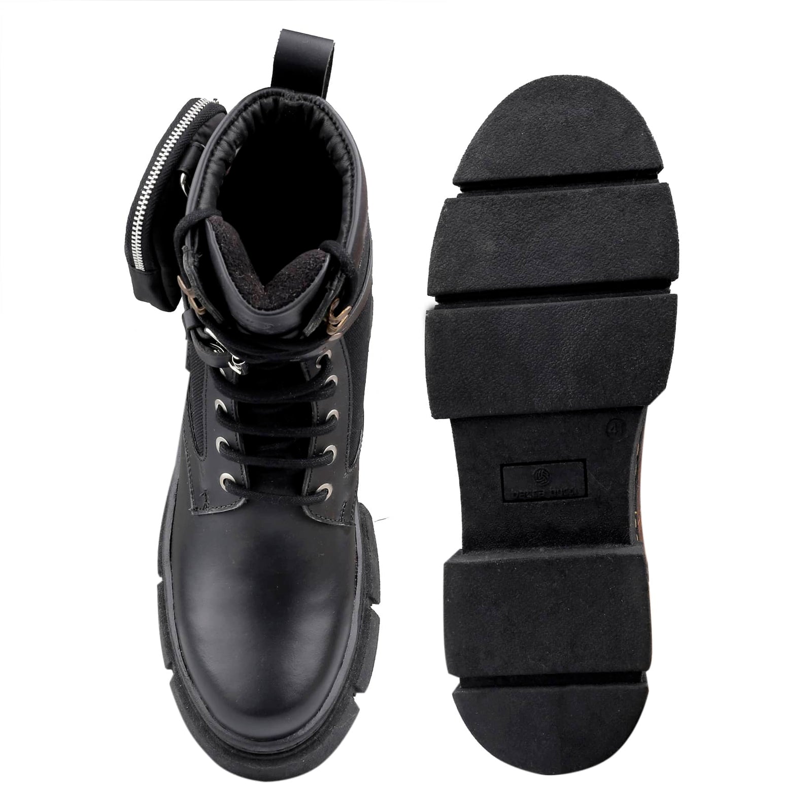 Bacca Bucci Combat boots for Men with detachable coin pocket with ...