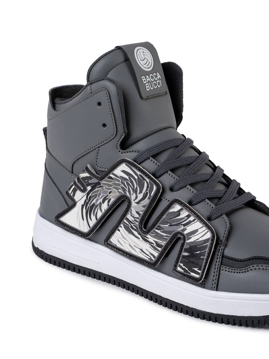 Bacca Bucci High Top Men's Sneakers | Stylish Patch Play Footwear
