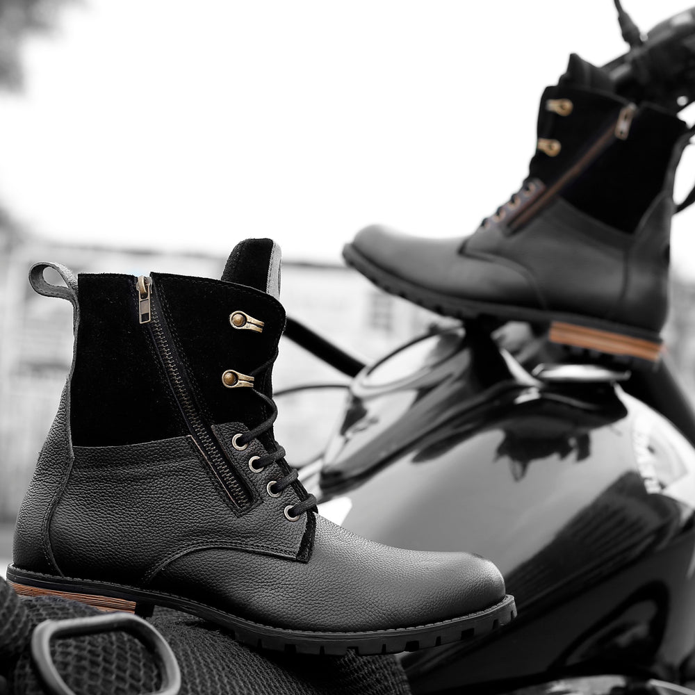 Biking Boots | Bacca Bucci Tron | Men's Leather Riding Boots