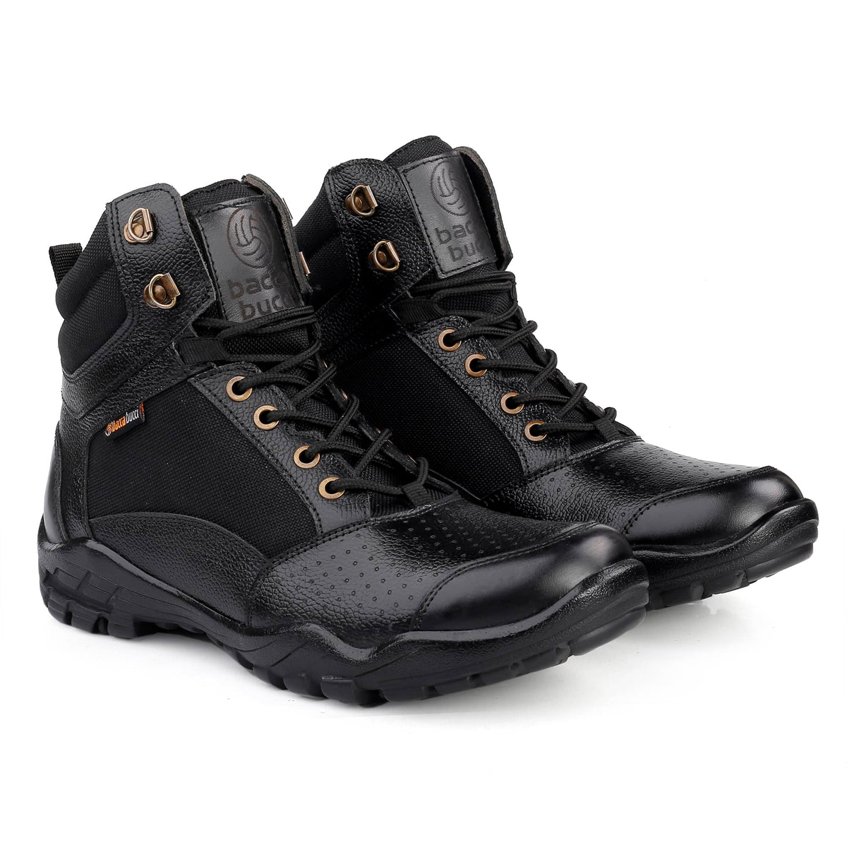 Biker Boots | Bacca Bucci Lhotse | Splash Proof Full Grain Leather ...