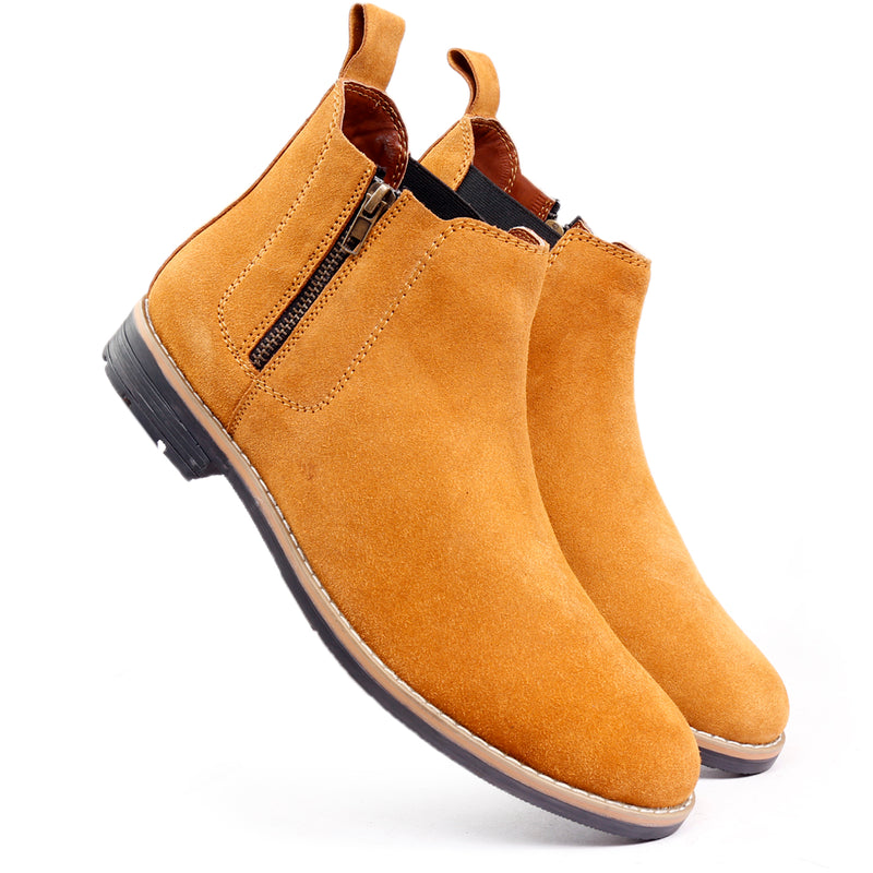 Leather Boots | Bacca Bucci Brewster | Chelsea Slip on Boots in Suede ...