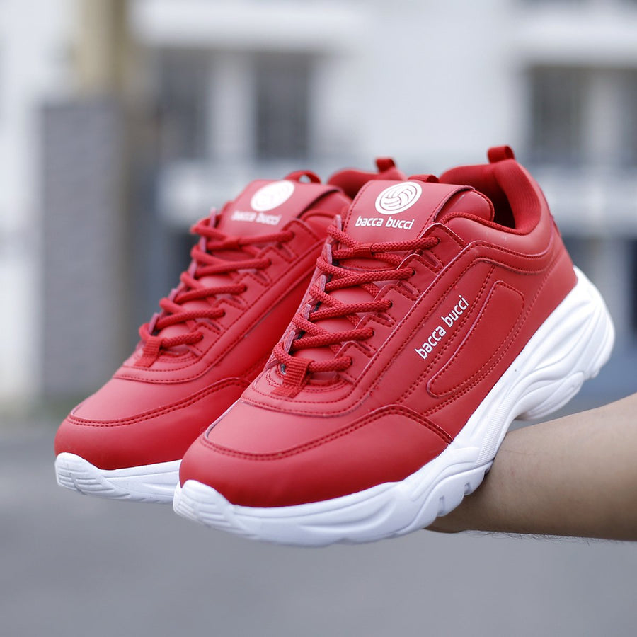 Red Sports Shoes for men | Bacca Bucci Afterburn | Men's Red Fashion ...