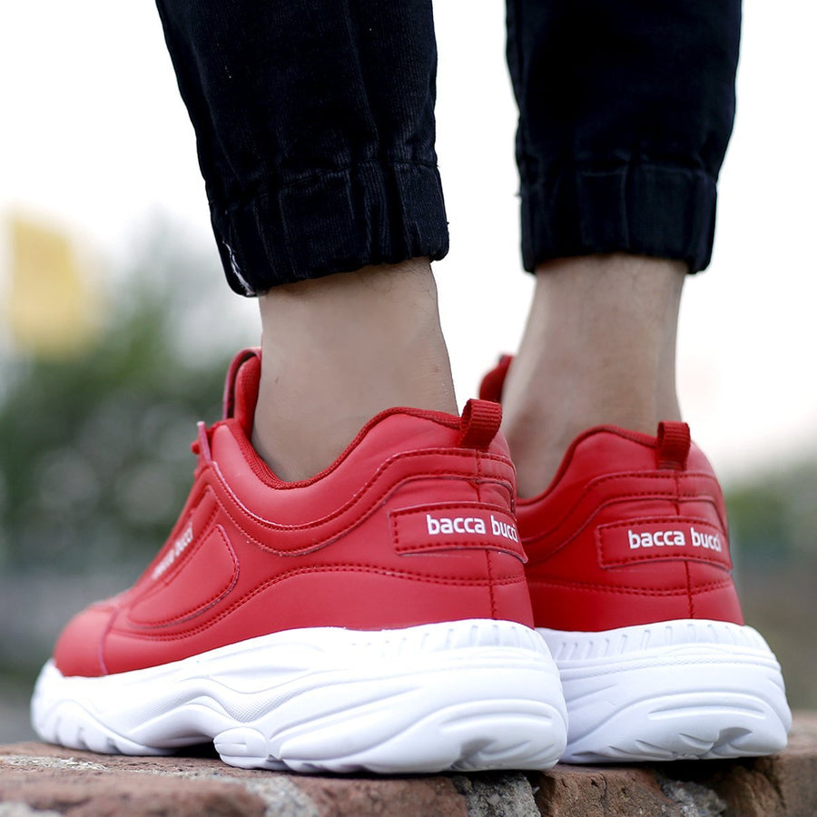 Red Sports Shoes for men | Bacca Bucci Afterburn | Men's Red Fashion ...