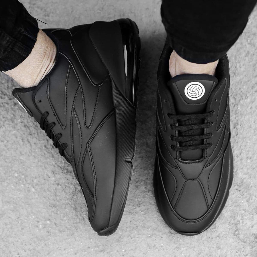 Black Sneakers for Men | Bacca Bucci Urban Retro | Men's Color Blocked ...