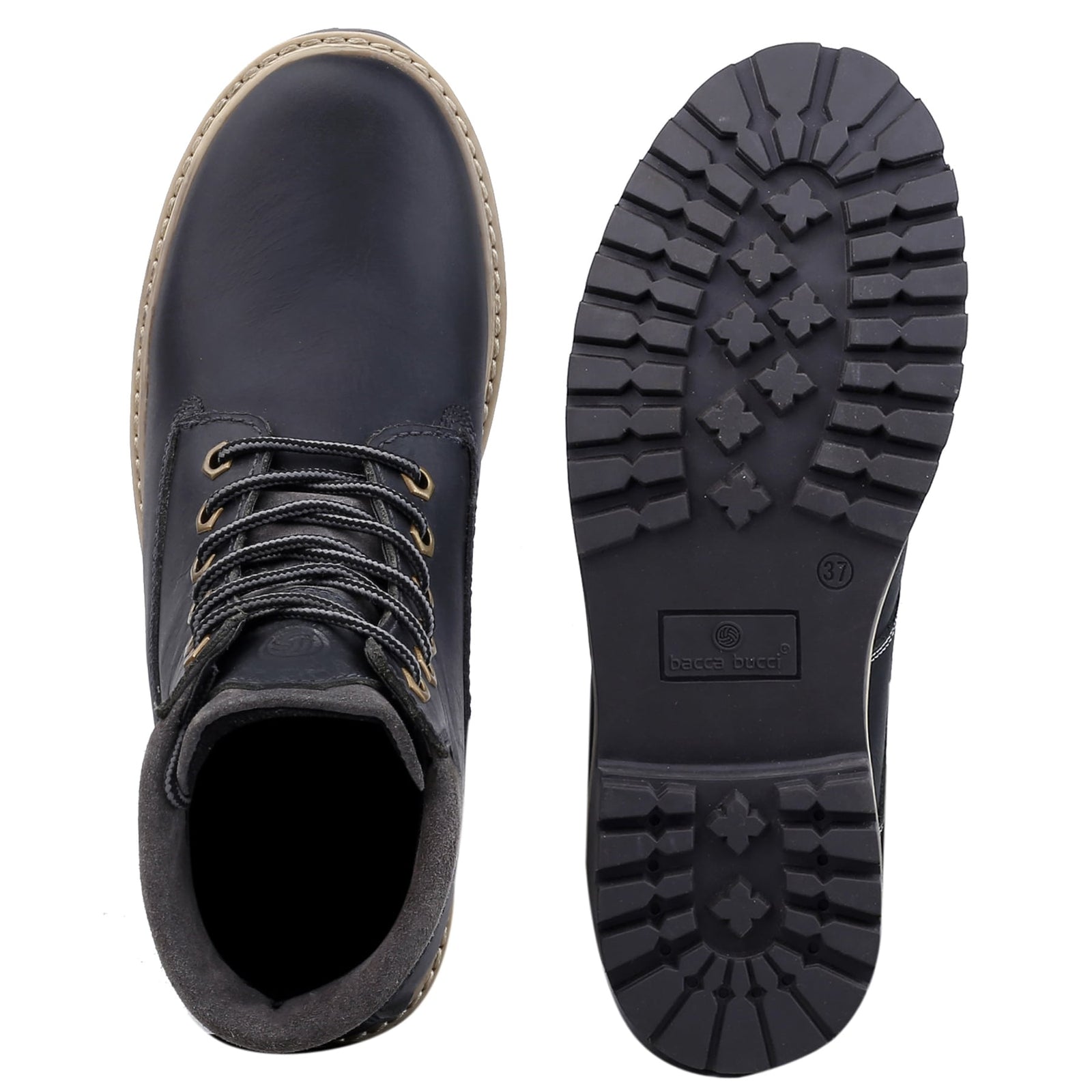 Bacca Bucci Men's BULLET Leather Boots for Biking Trekking and Hiking